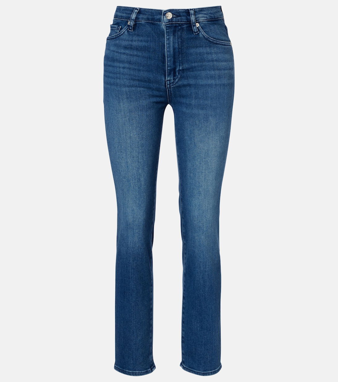 FRAME Le Sleek Cropped High-Rise Straight Jeans | endource