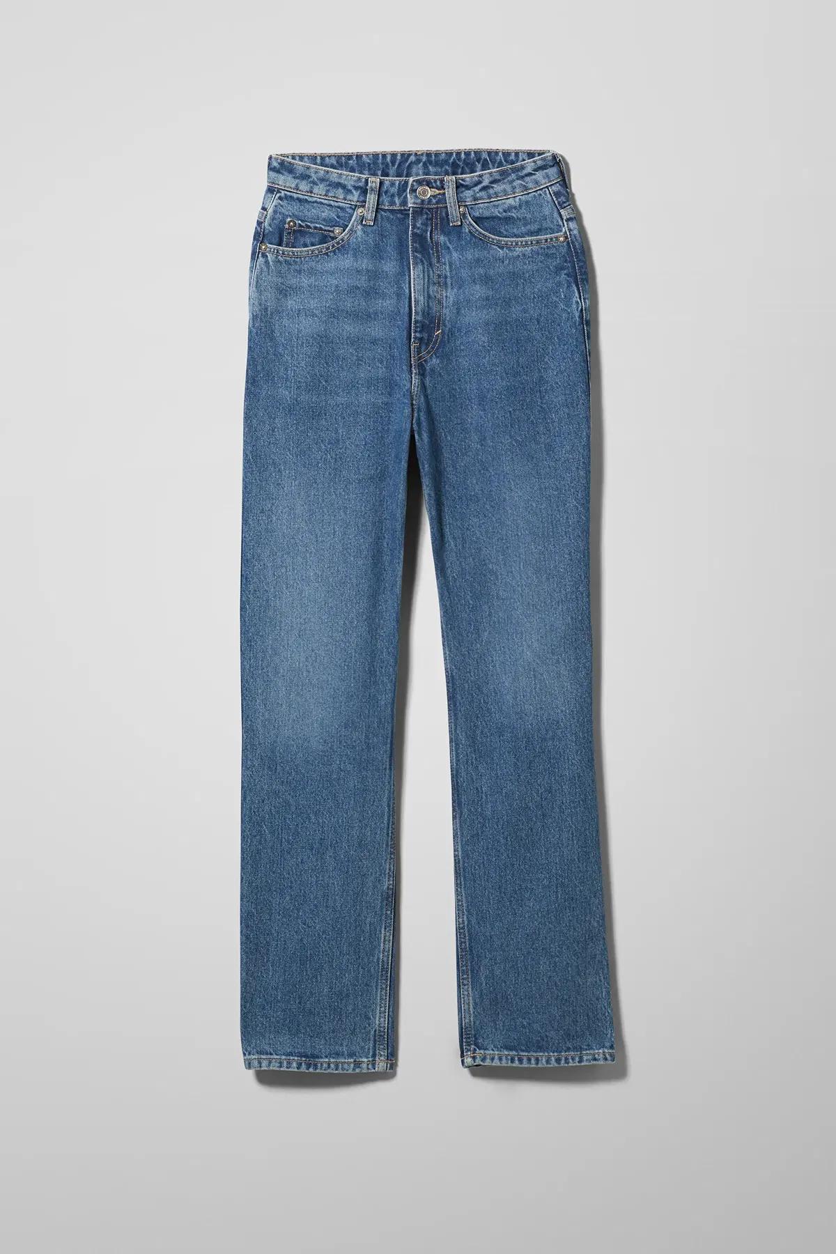 WEEKDAY Rowe Extra High Straight Jeans in Blue | endource