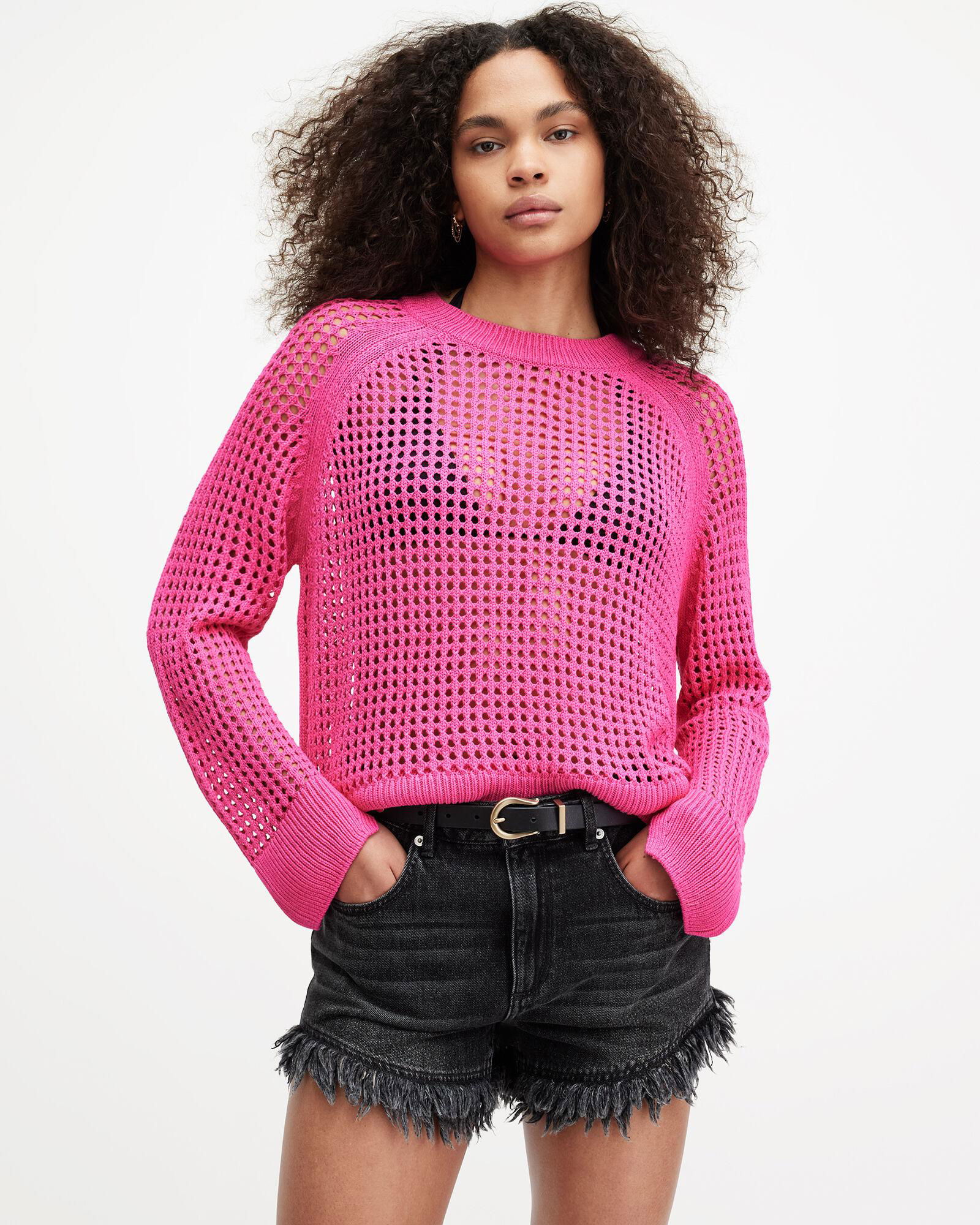 ALLSAINTS Paloma Crew Neck Mesh Jumper | endource