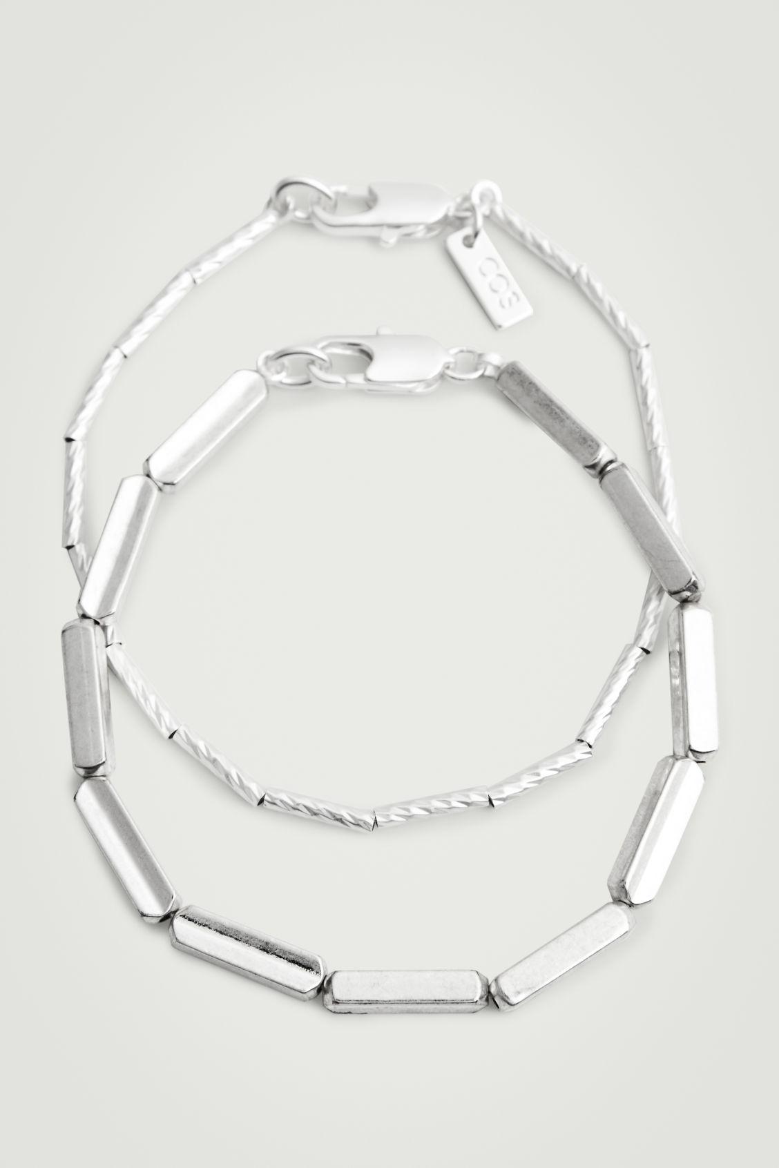 COS 2-Pack Chain Bracelets in SILVER | endource