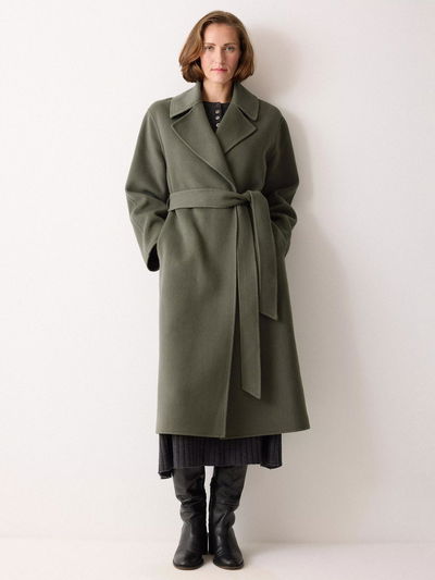 JIGSAW Wool Blend Collar Trench Overcoat | endource
