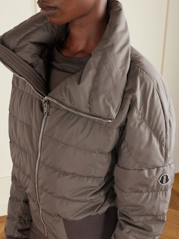 RICK OWENS Rick Owens x Moncler - Appliquéd Quilted Shell Down Jacket ...