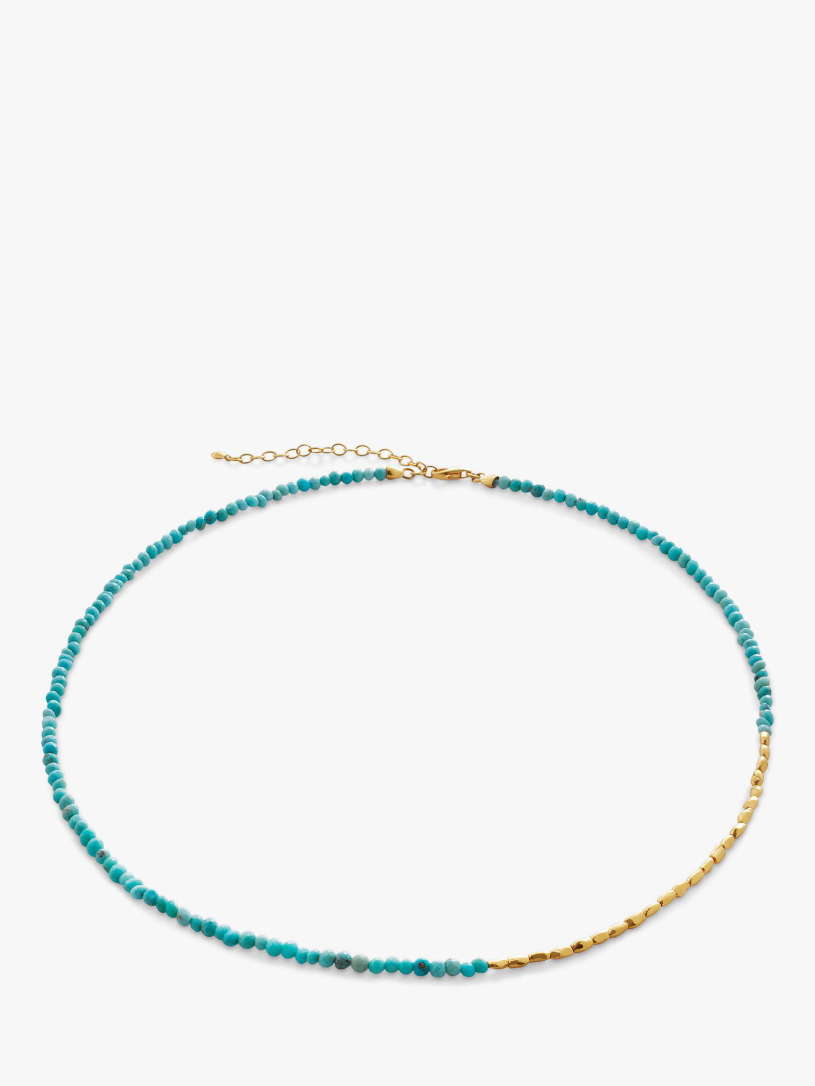 MONICA VINADER Nugget Turquoise and Rice Bead Necklace | endource