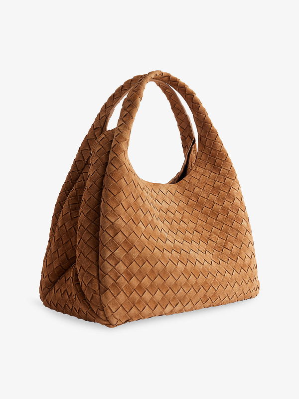 BOTTEGA VENETA Campana Large Suede Shoulder Bag | endource