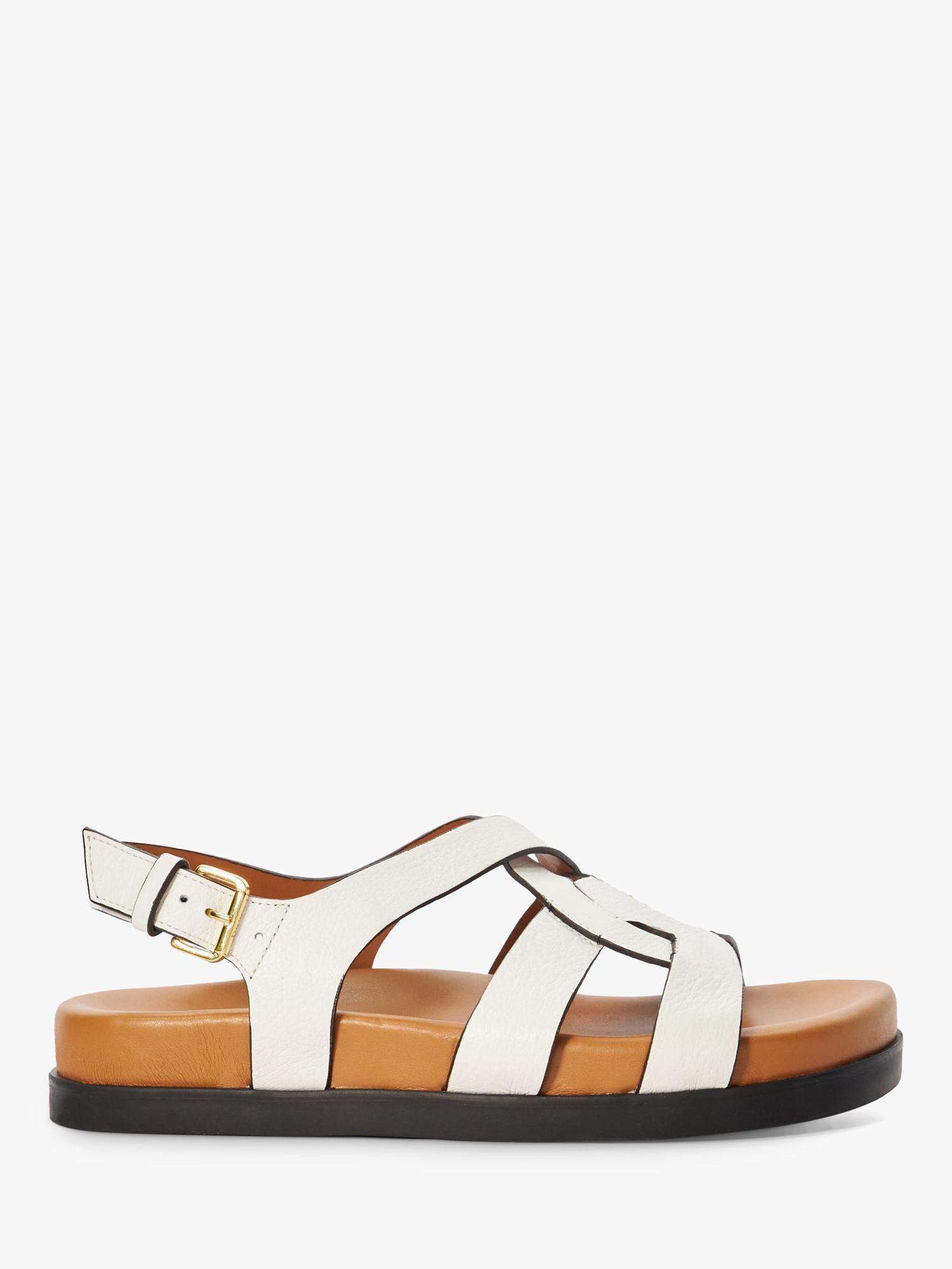 Dune London Loupin Leather Footbed Sandals | endource