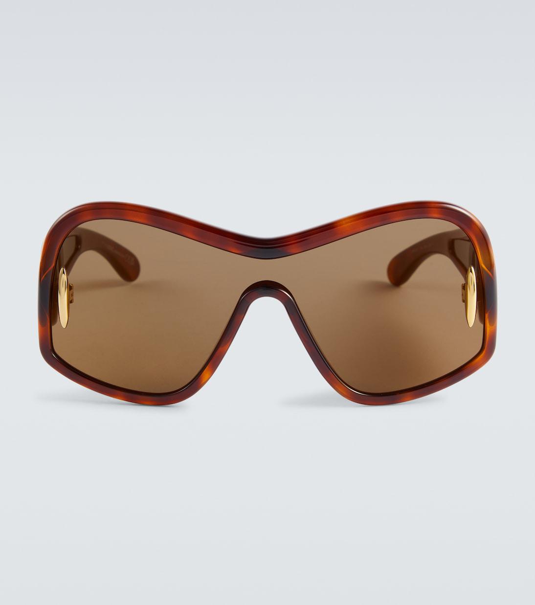 LOEWE Wave Shield Sunglasses in Brown | endource