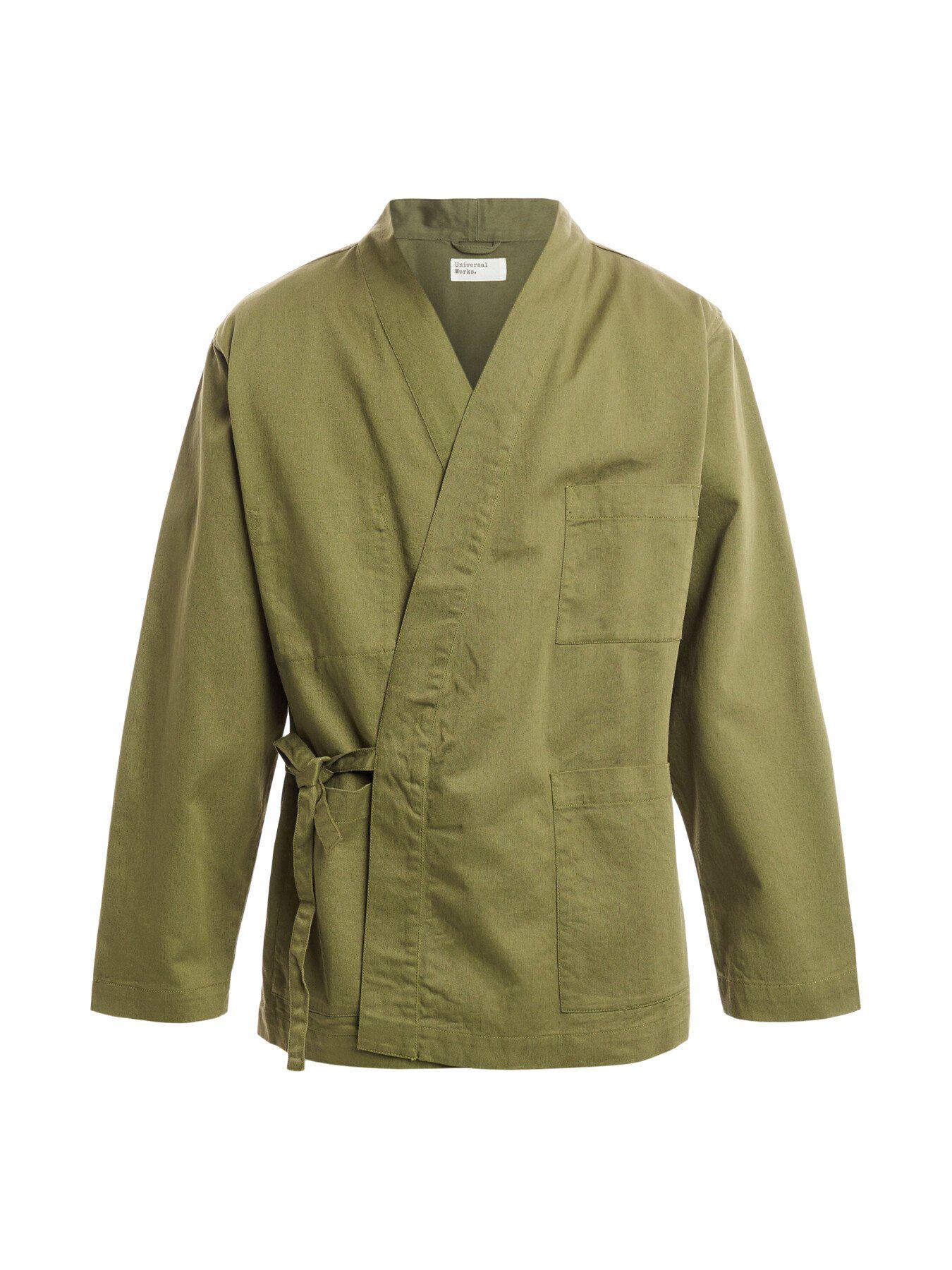 UNIVERSAL WORKS Kyoto Work Jacket in Light Olive | endource