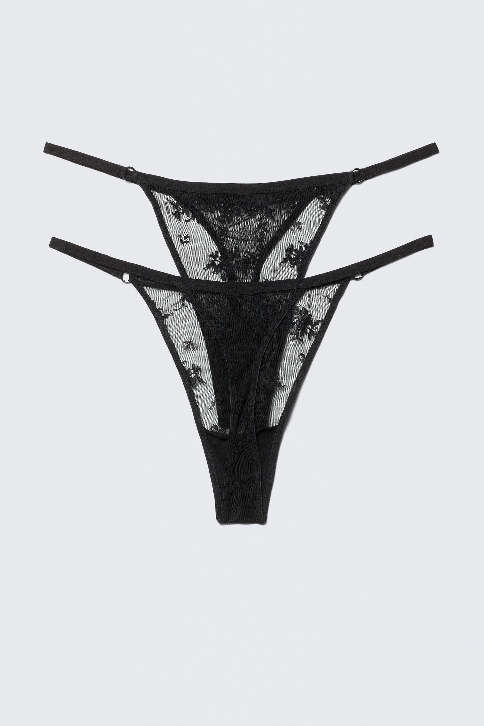 WEEKDAY 2-pack Sheer Lace Tanga Thongs | endource