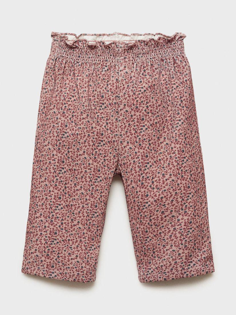 MANGO Baby Alaska Floral Trousers in Pink | endource