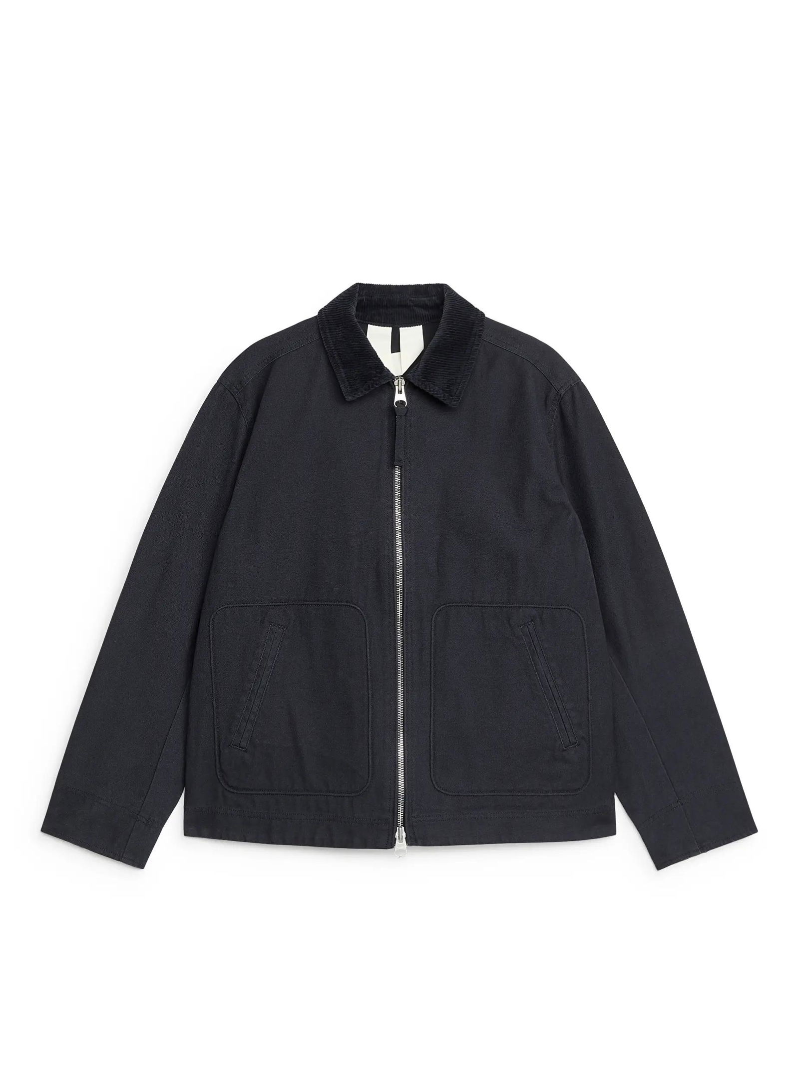 ARKET Cotton Canvas Jacket in Dark Blue | endource