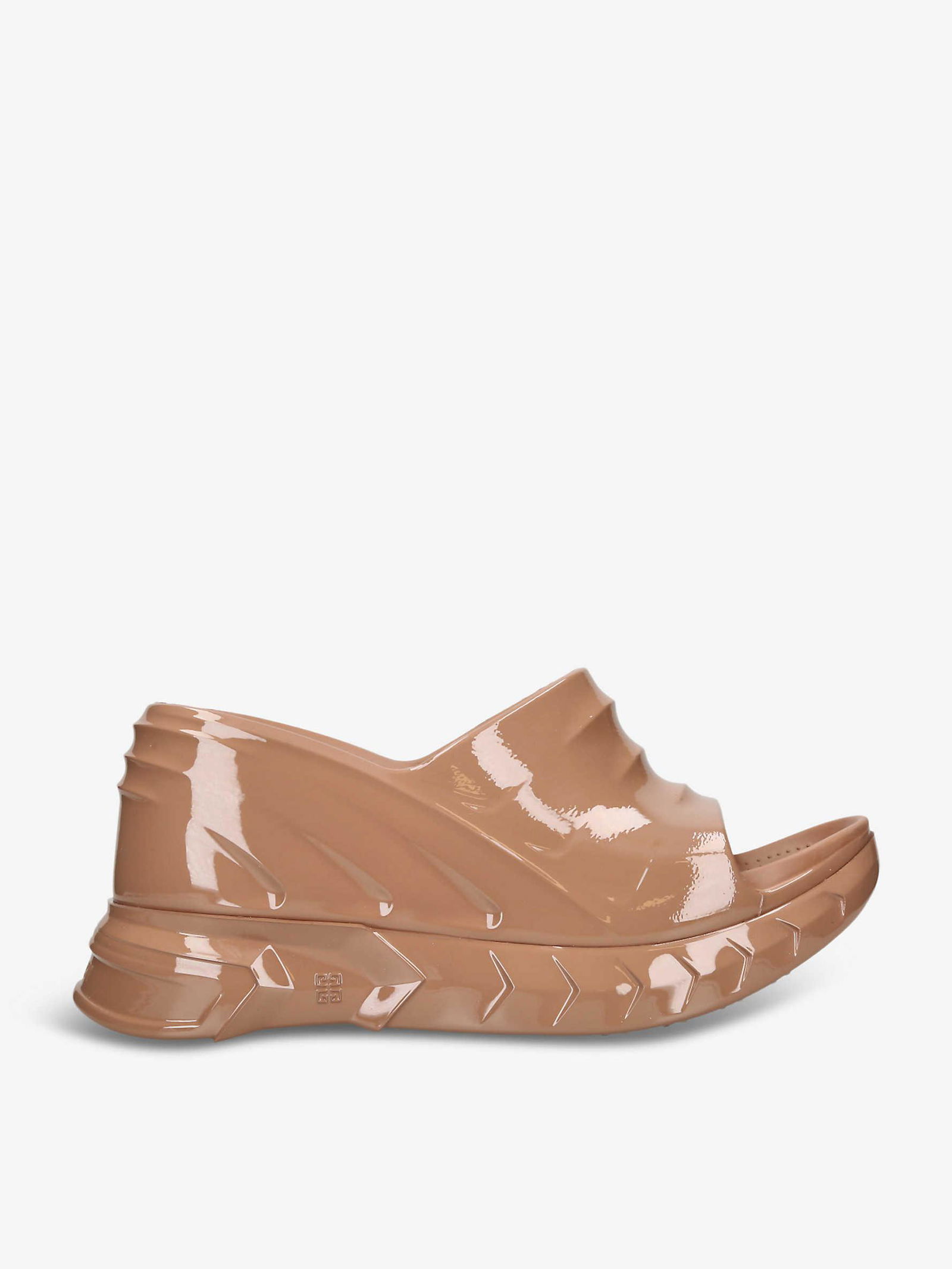 GIVENCHY Marshmallow Rubber Wedge Sandals in BEIGE COMB | Endource