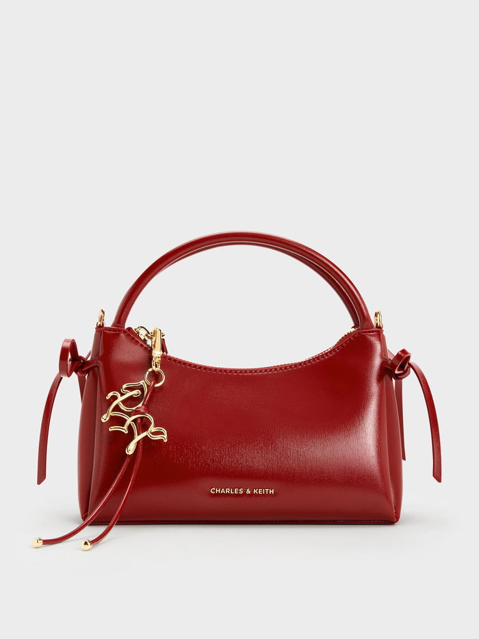 CHARLES & KEITH Hazel Bow Horse-Motif Top Handle Bag | endource