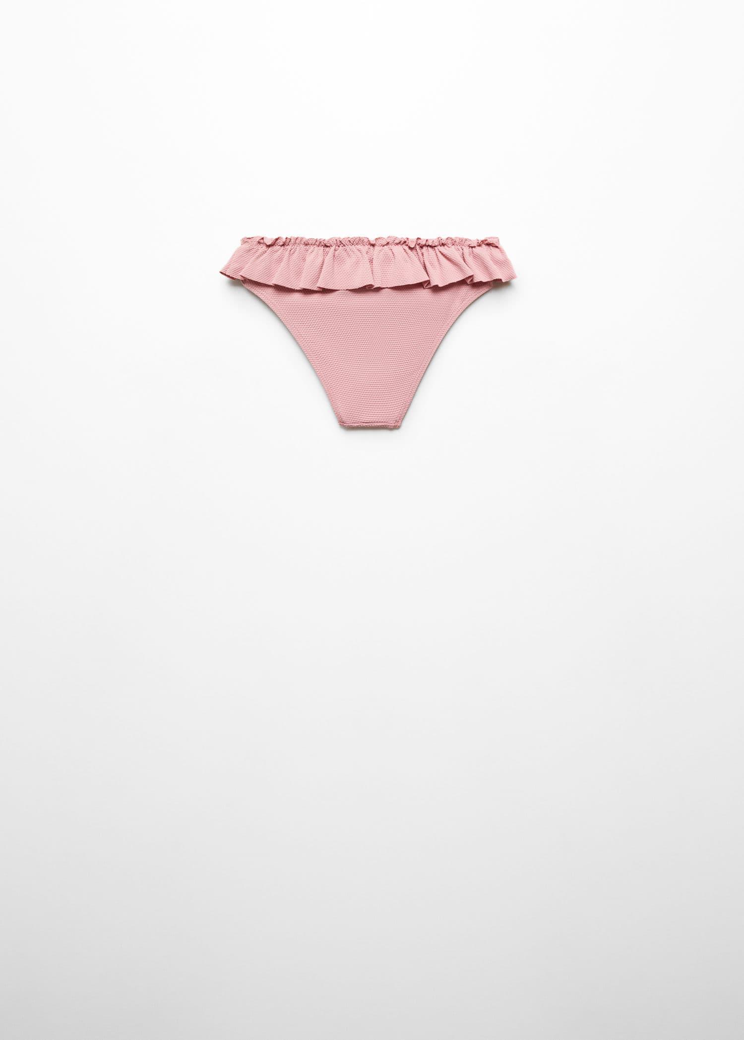MANGO Ruffled Bikini Bottom in Pale Pink | endource
