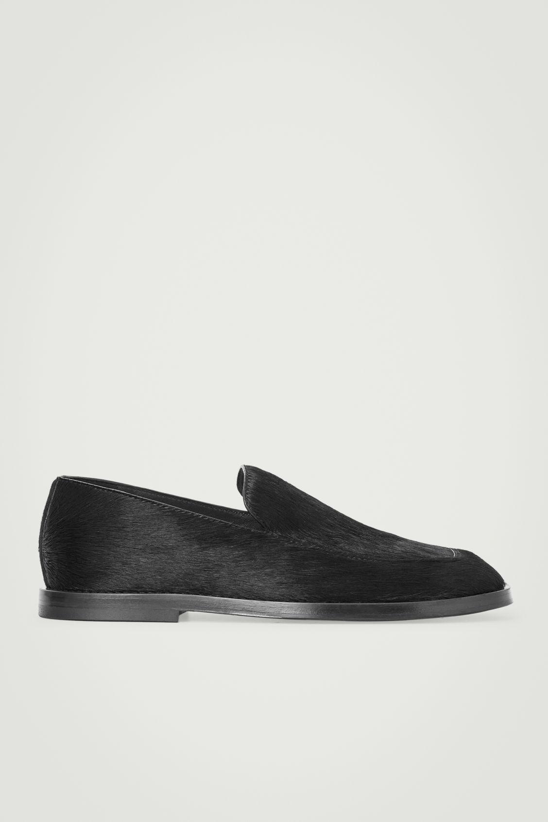 COS The Pony Hair Loafers in CARBON | endource