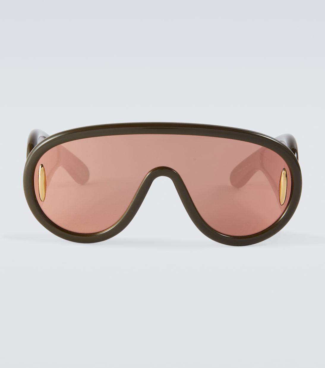 LOEWE Wave Shield Sunglasses in Green | endource