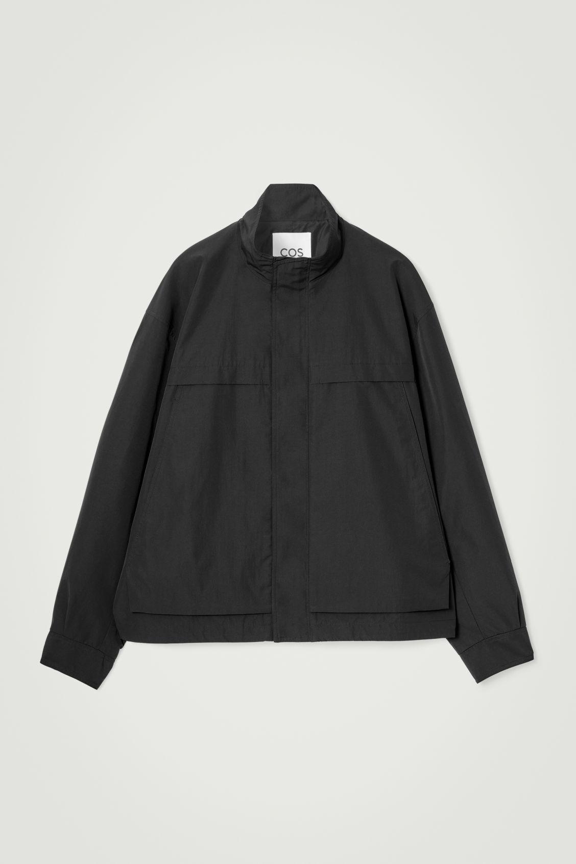 COS Twill Utility Bomber Jacket in BLACK | endource