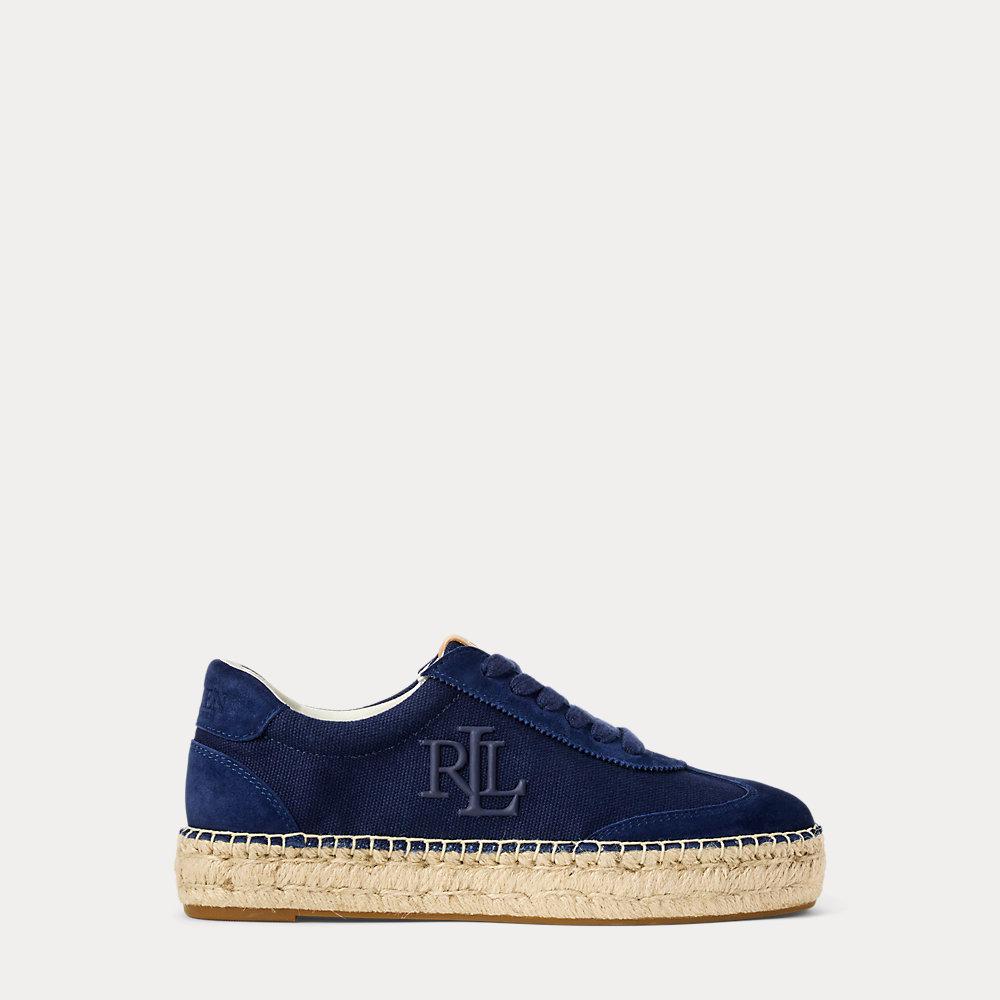 LAUREN RALPH LAUREN Luize Canvas & Suede Espadrille Trainer | endource