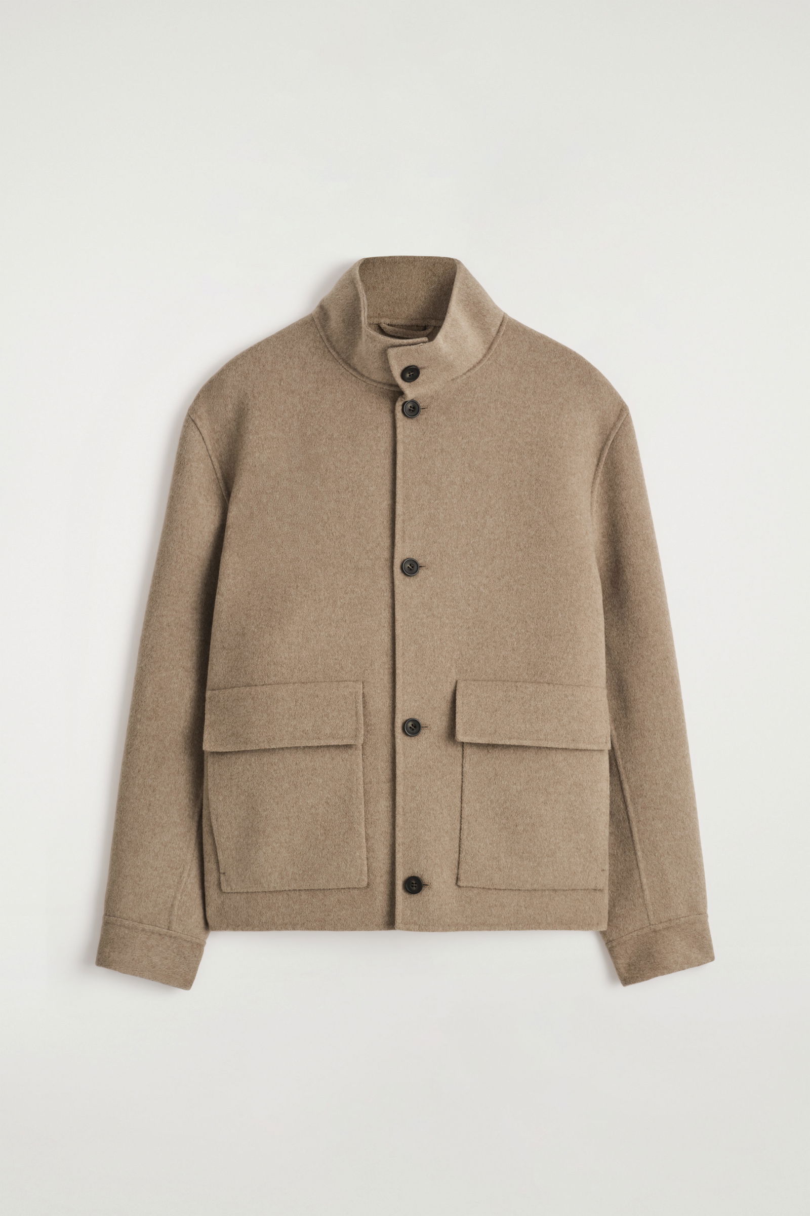 COS Split-Wool Funnel Neck Jacket | endource