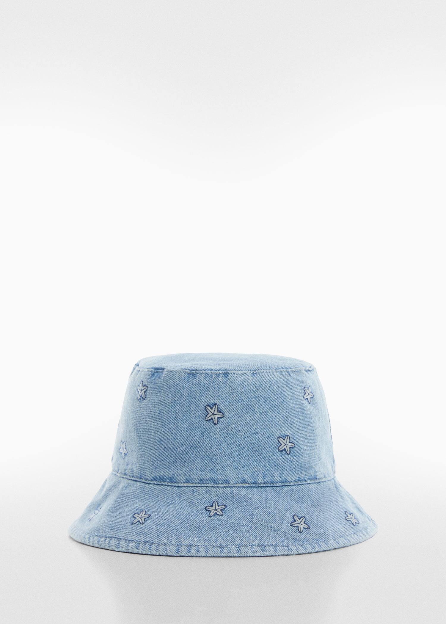 MANGO Denim Bucket Hat in Medium Blue | Endource