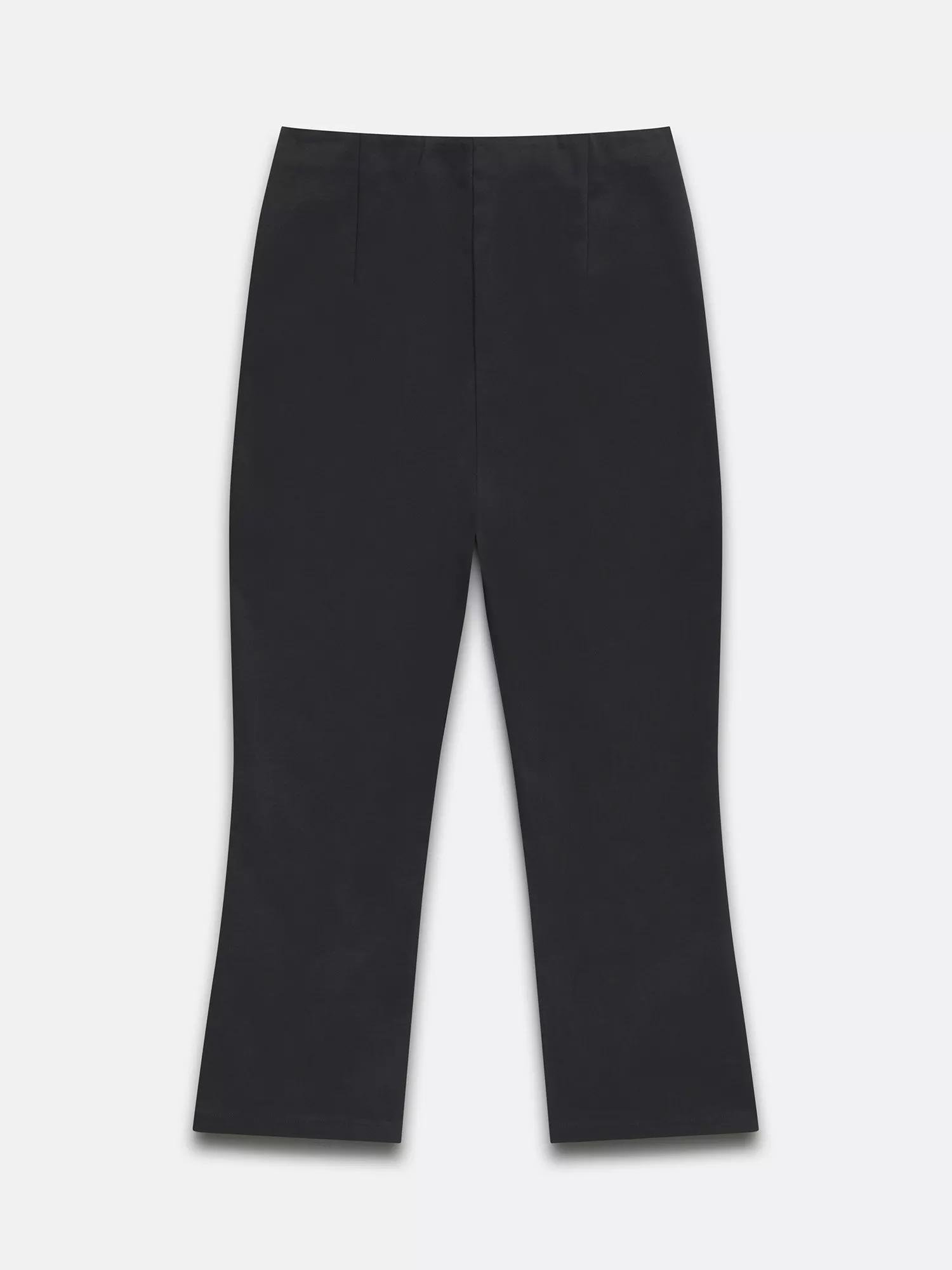 MINT VELVET Kick Flare Cropped Trousers in Black | endource