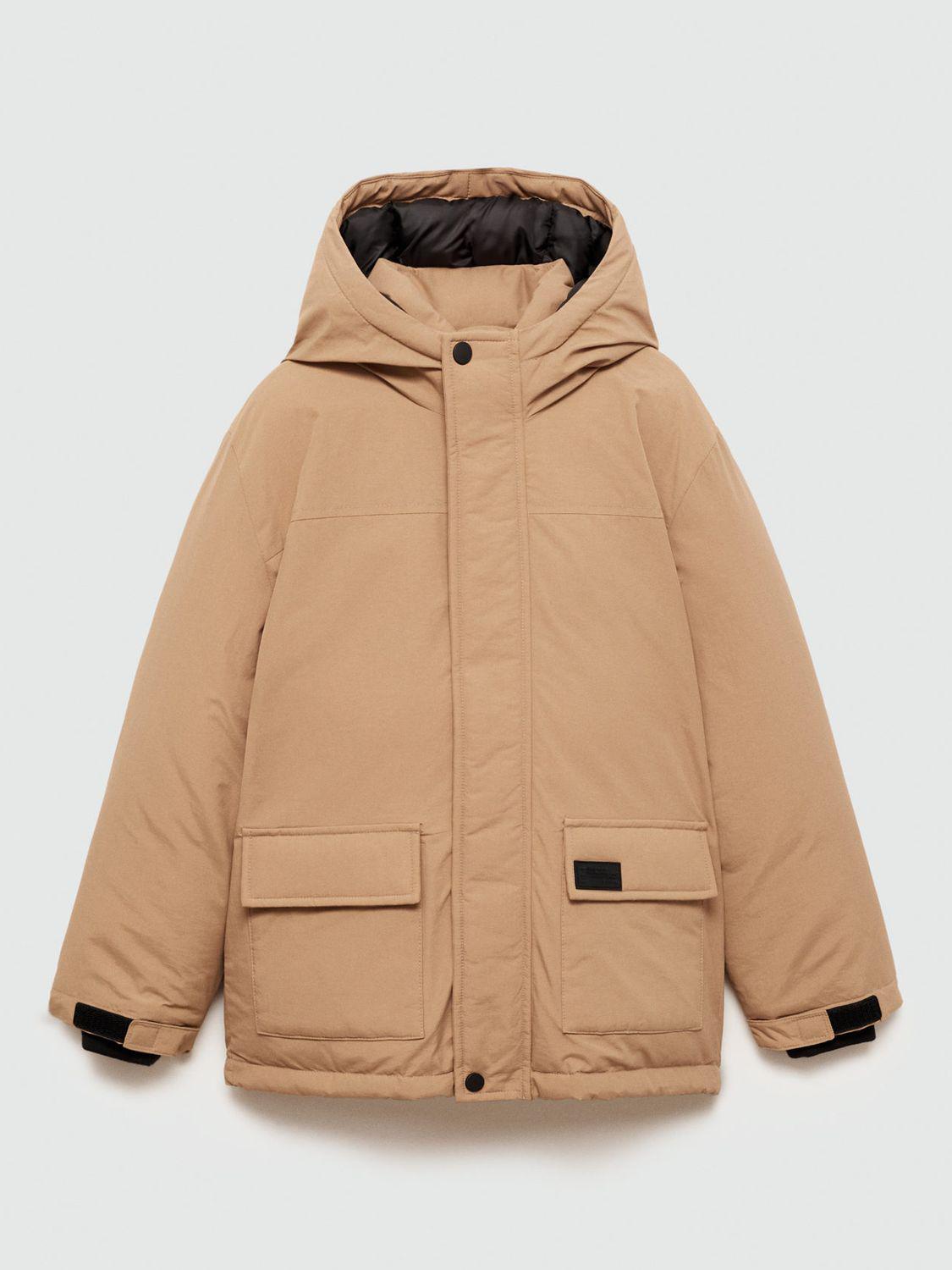 MANGO Kids' Charlie Anorak Coat in Light Brown | endource