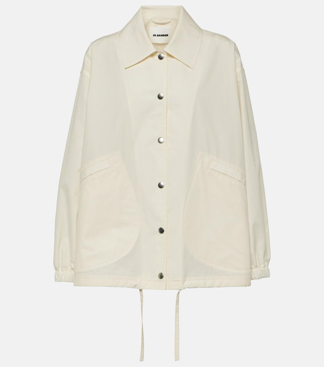 JIL SANDER Logo Cotton Shirt Jacket | endource