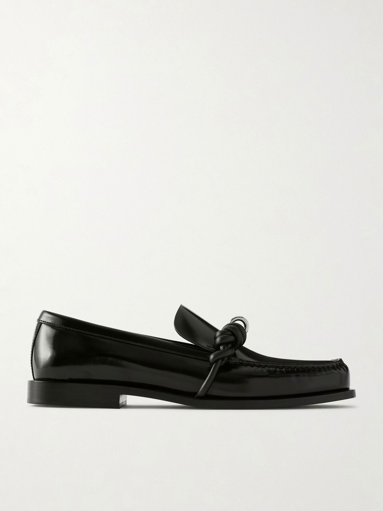 JIL SANDER Knot-Detailed Leather Loafers | endource