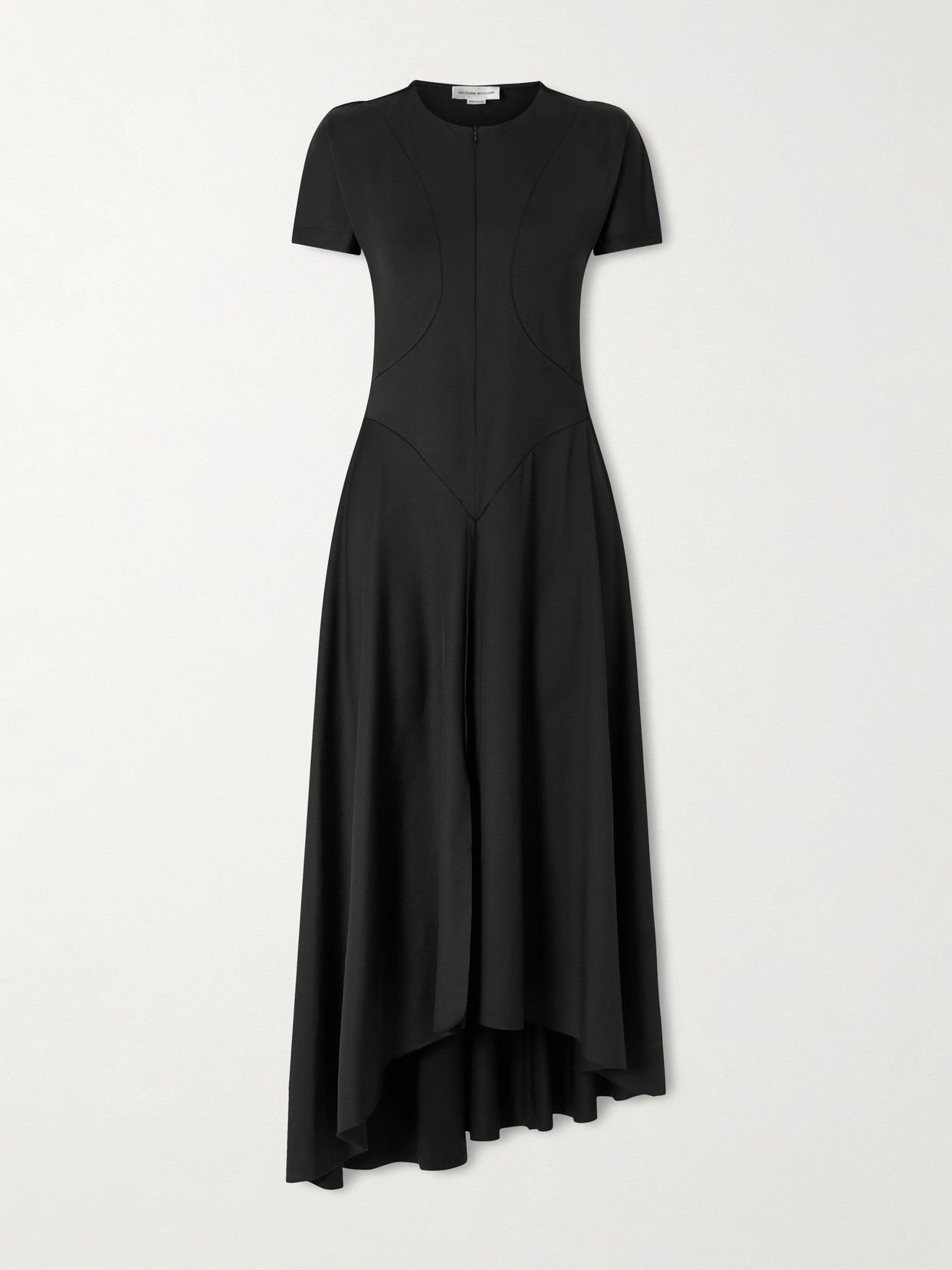 VICTORIA BECKHAM Stretch-Jersey Zip-Up Midi Dress | endource