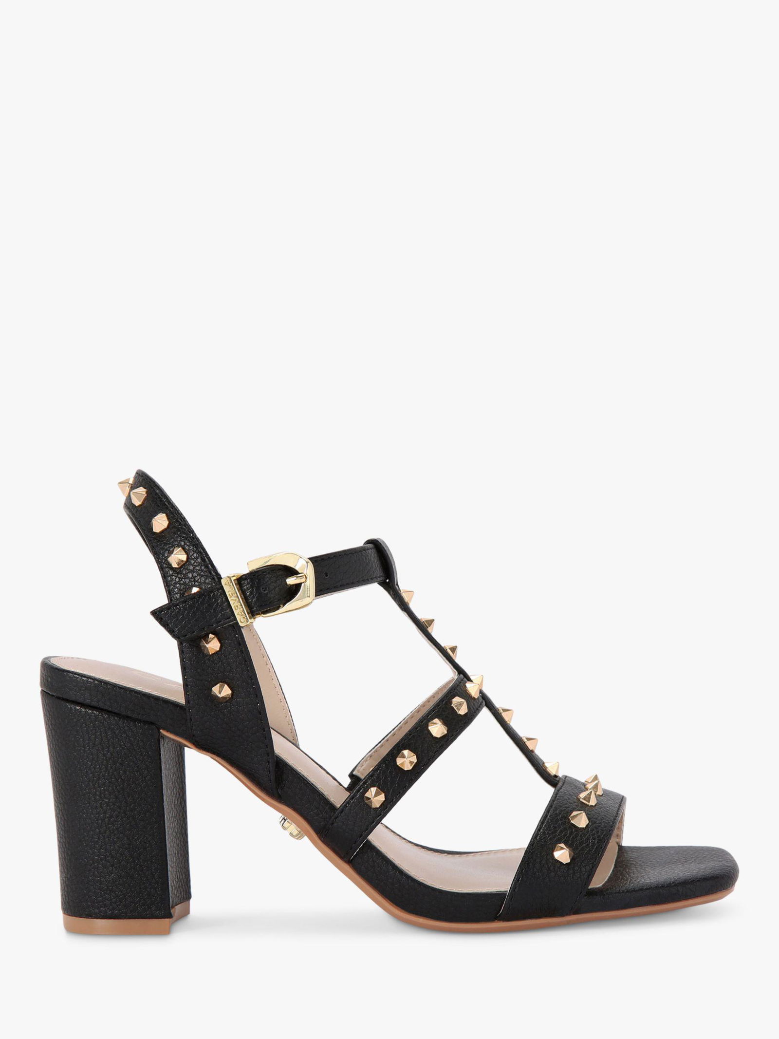 CARVELA Samba Block Heel Sandals in Black | endource