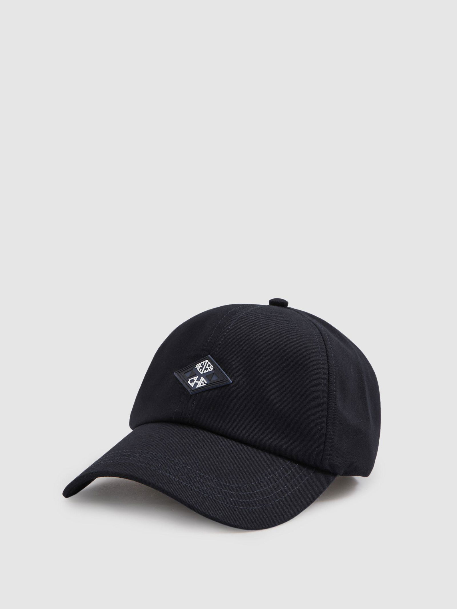 REISS Reiss x Ché - Rubberised Badge Baseball Cap in Navy | Endource
