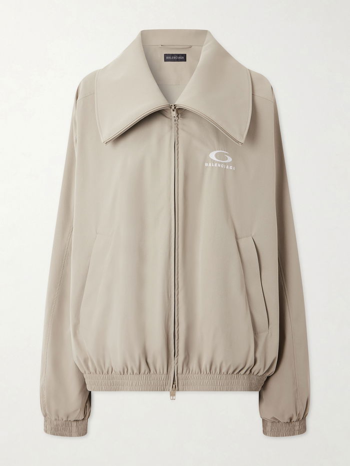 BALENCIAGA Oversized Embroidered Shell Track Jacket | endource