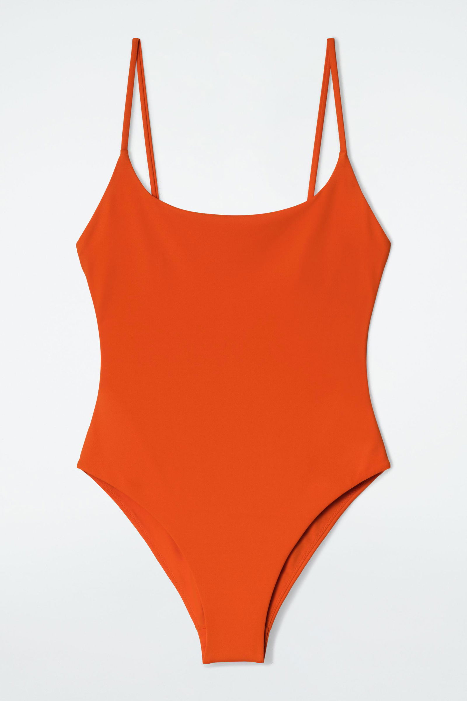 COS Scoop-Neck Swimsuit in ORANGE | endource