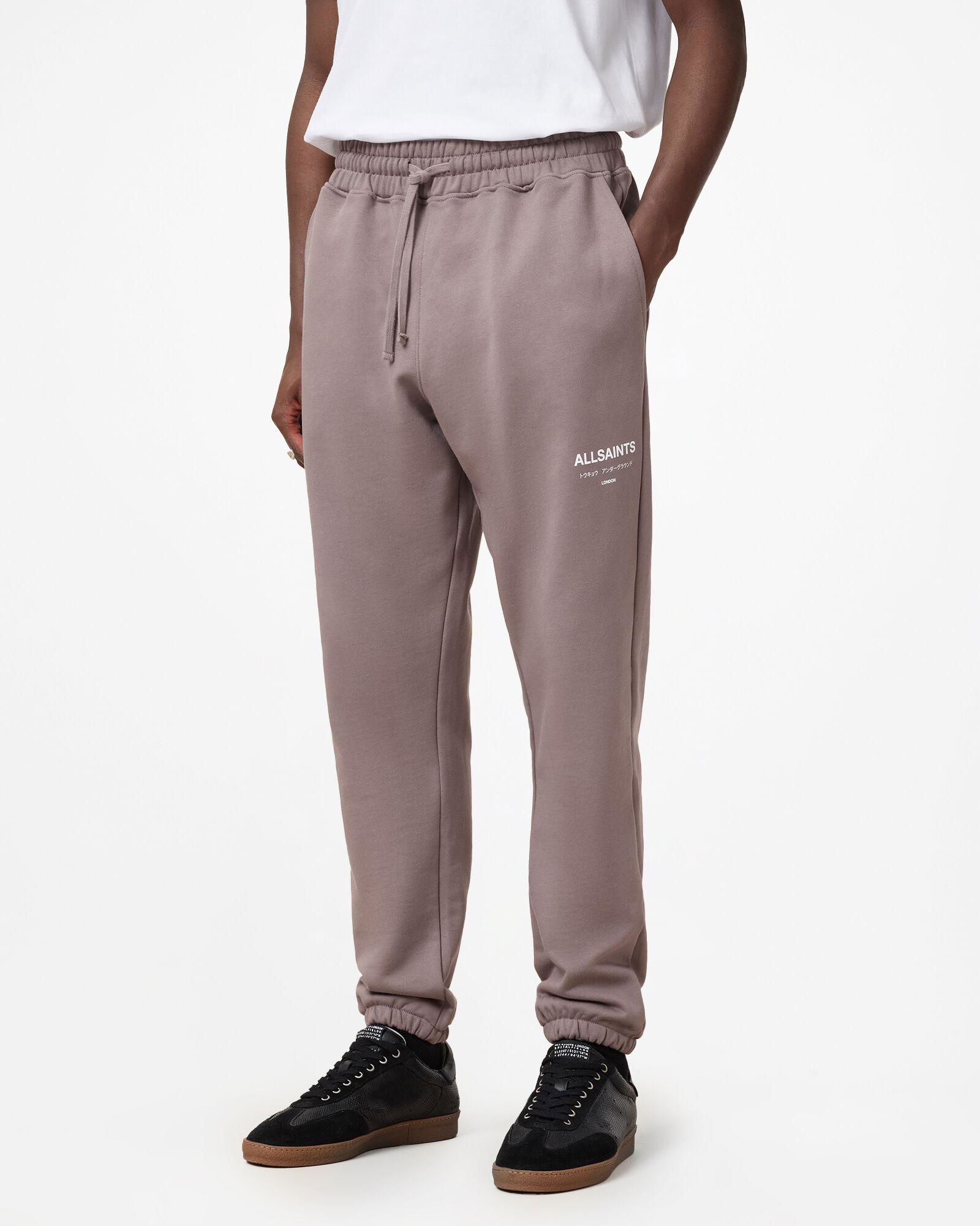 ALLSAINTS Underground Relaxed Fit Logo Sweatpants in Tuscan Brown | endource
