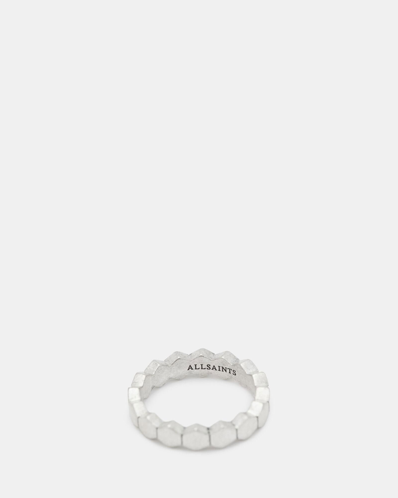 ALLSAINTS Luca Bolt Ring in Warm Silver | endource