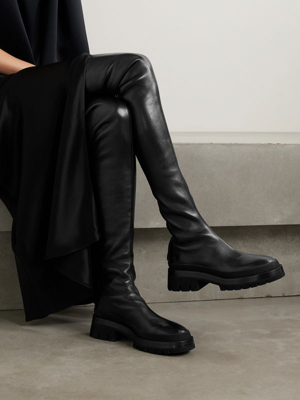 KHAITE Fallon Leather Over-the-knee Boots | endource