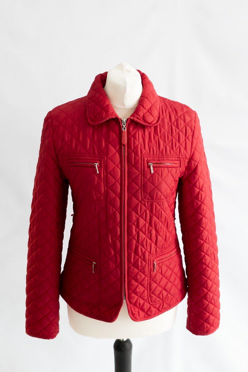 HOBBS Quilted Jacket in Red | Endource