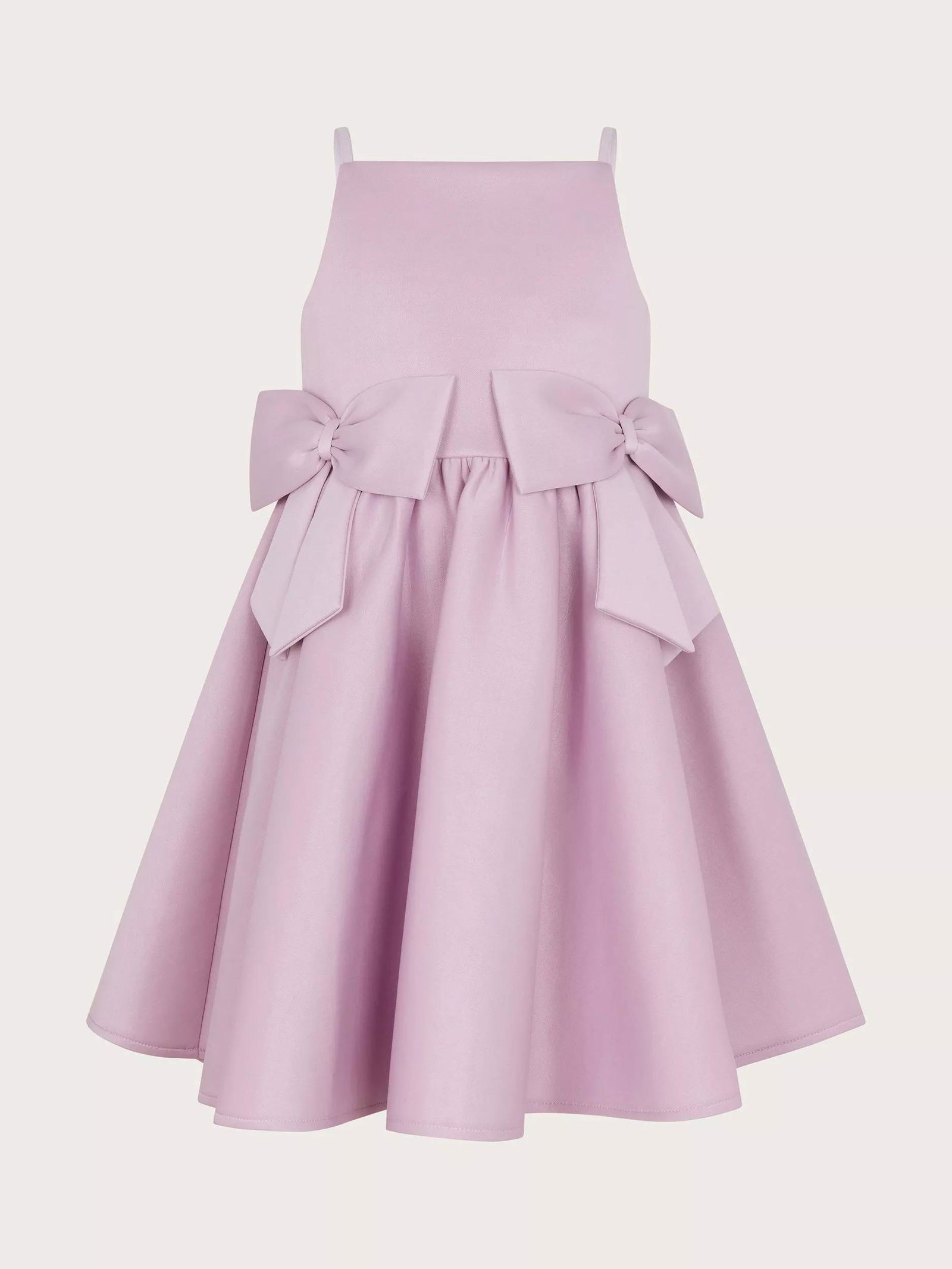 Monsoon Double Bow Scuba Dress in Lilac | endource