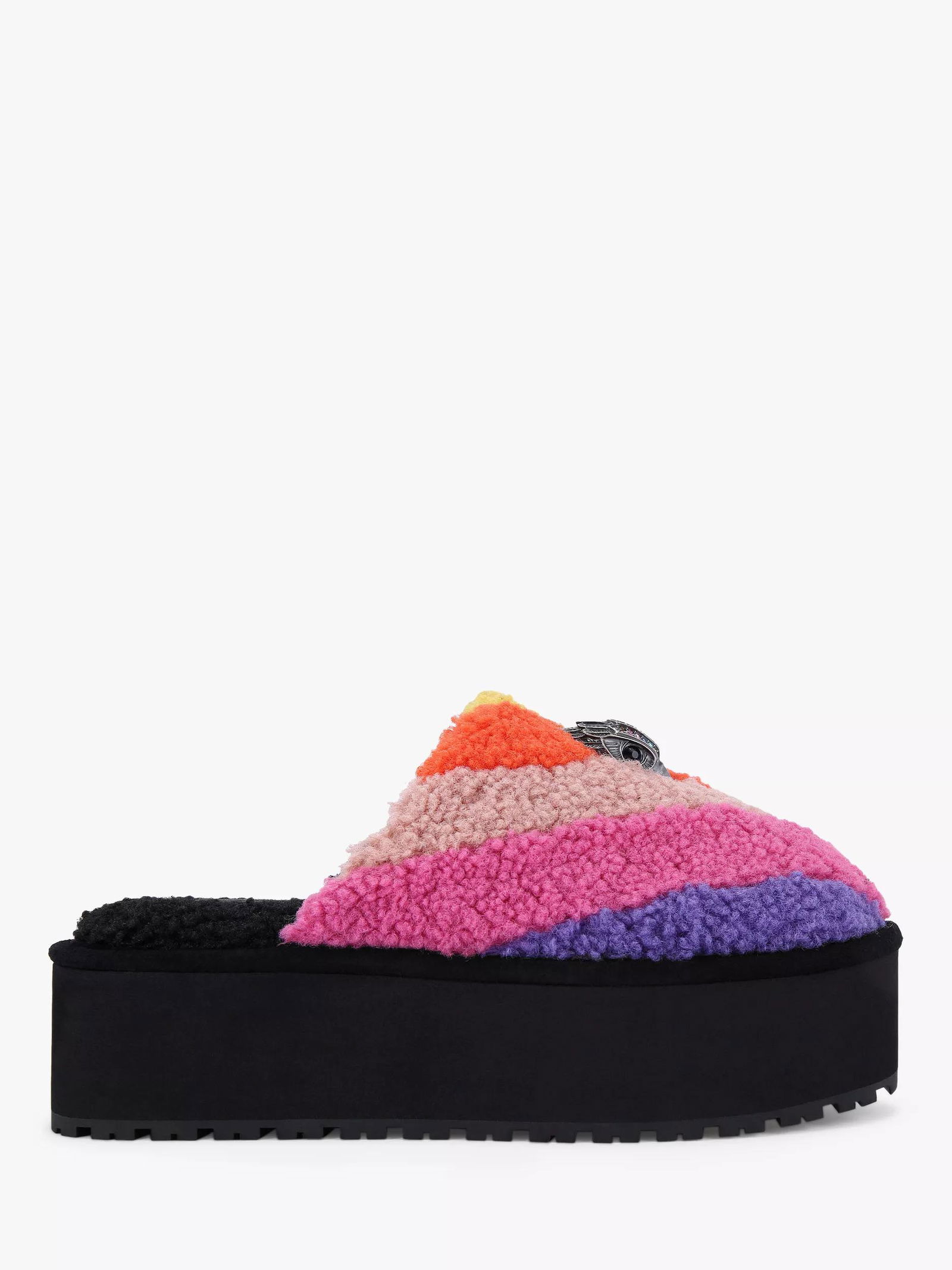 KURT GEIGER LONDON Kensington Faux Teddy Flatform Slippers in Multi ...