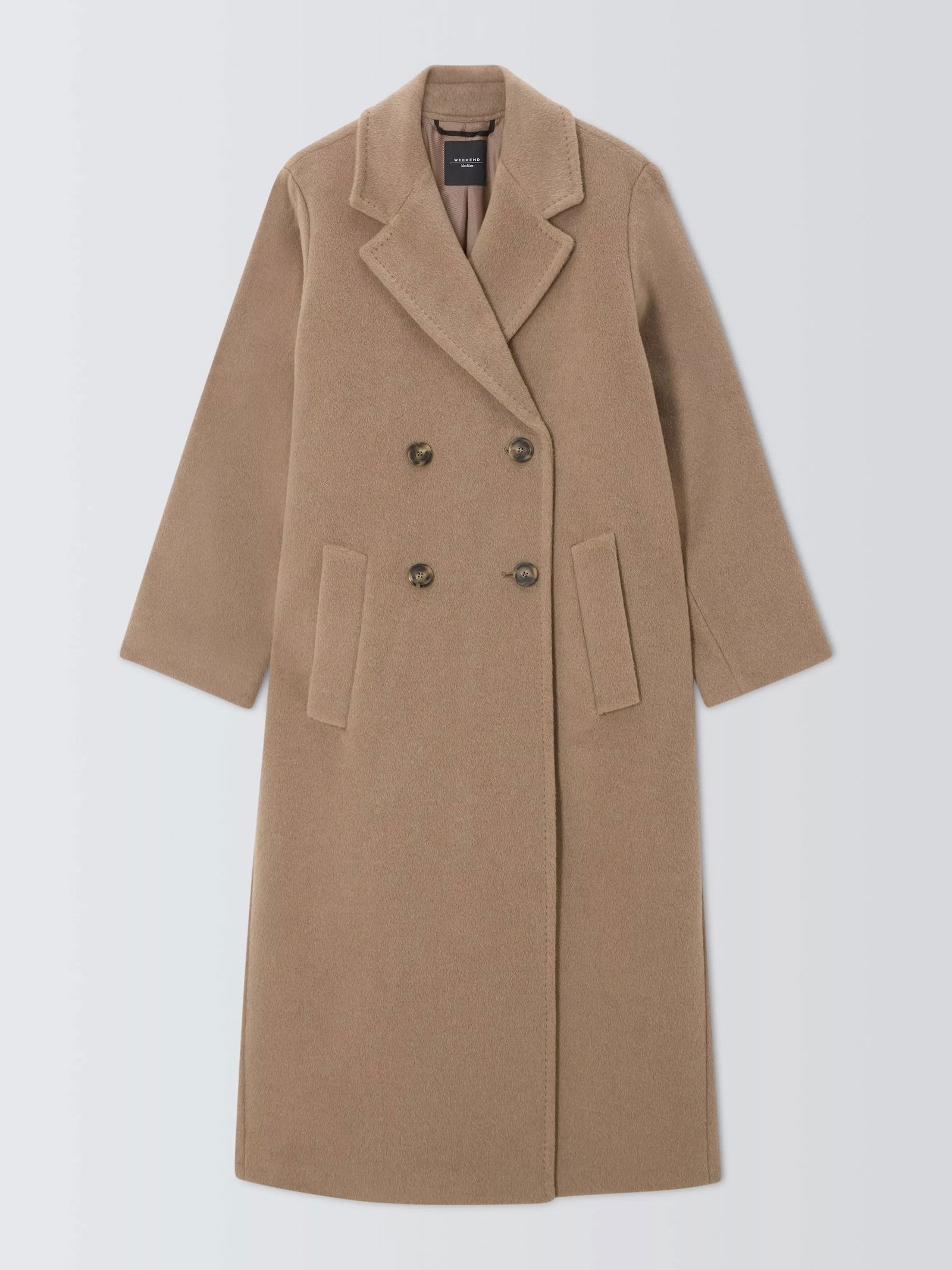 WEEKEND MAX MARA Zufolo Wool Blend Coat in Camel | endource