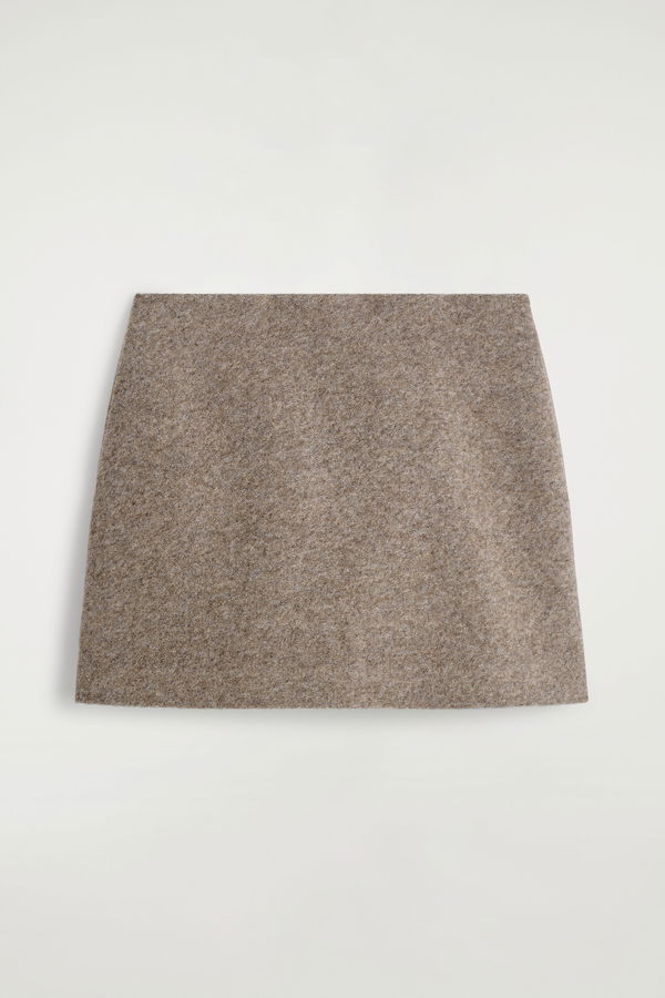 COS Boiled Wool-Blend Mini Skirt | endource
