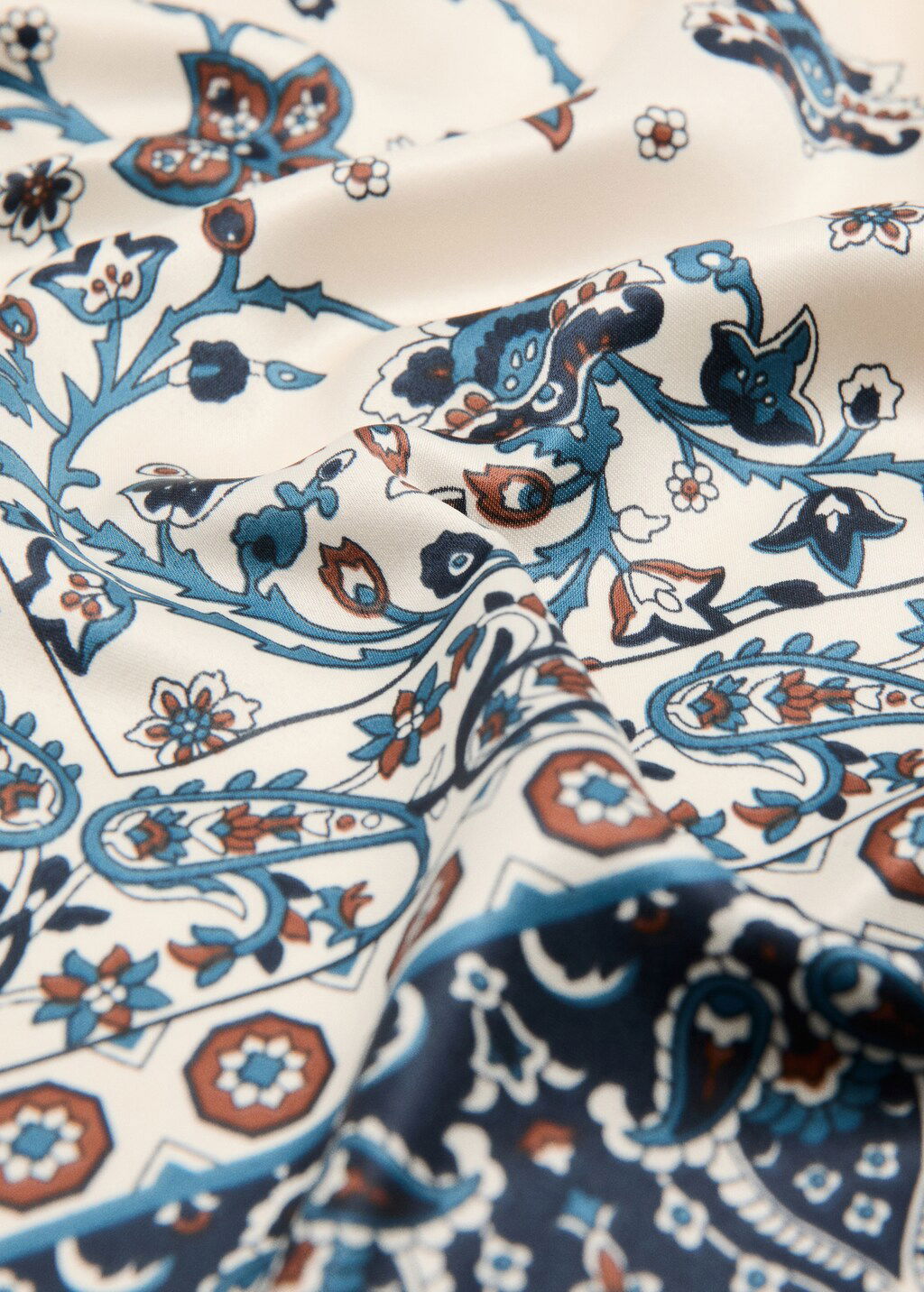 MANGO Paisley Satin Scarf | endource