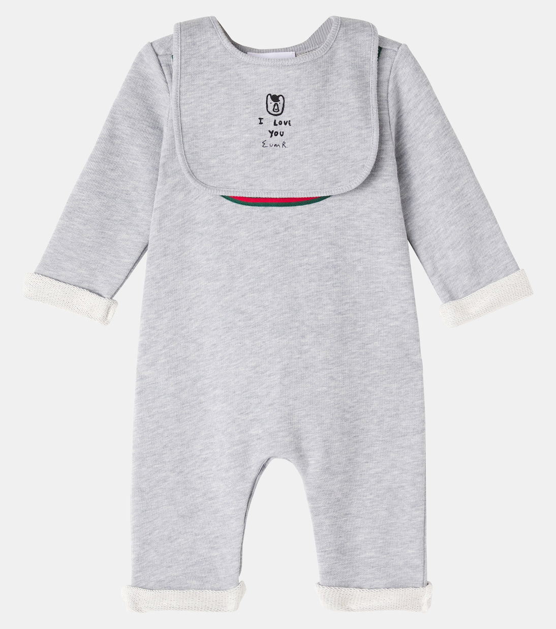 GUCCI X Euan Roberts Baby Cotton Jersey Onesie And Bib Set | endource