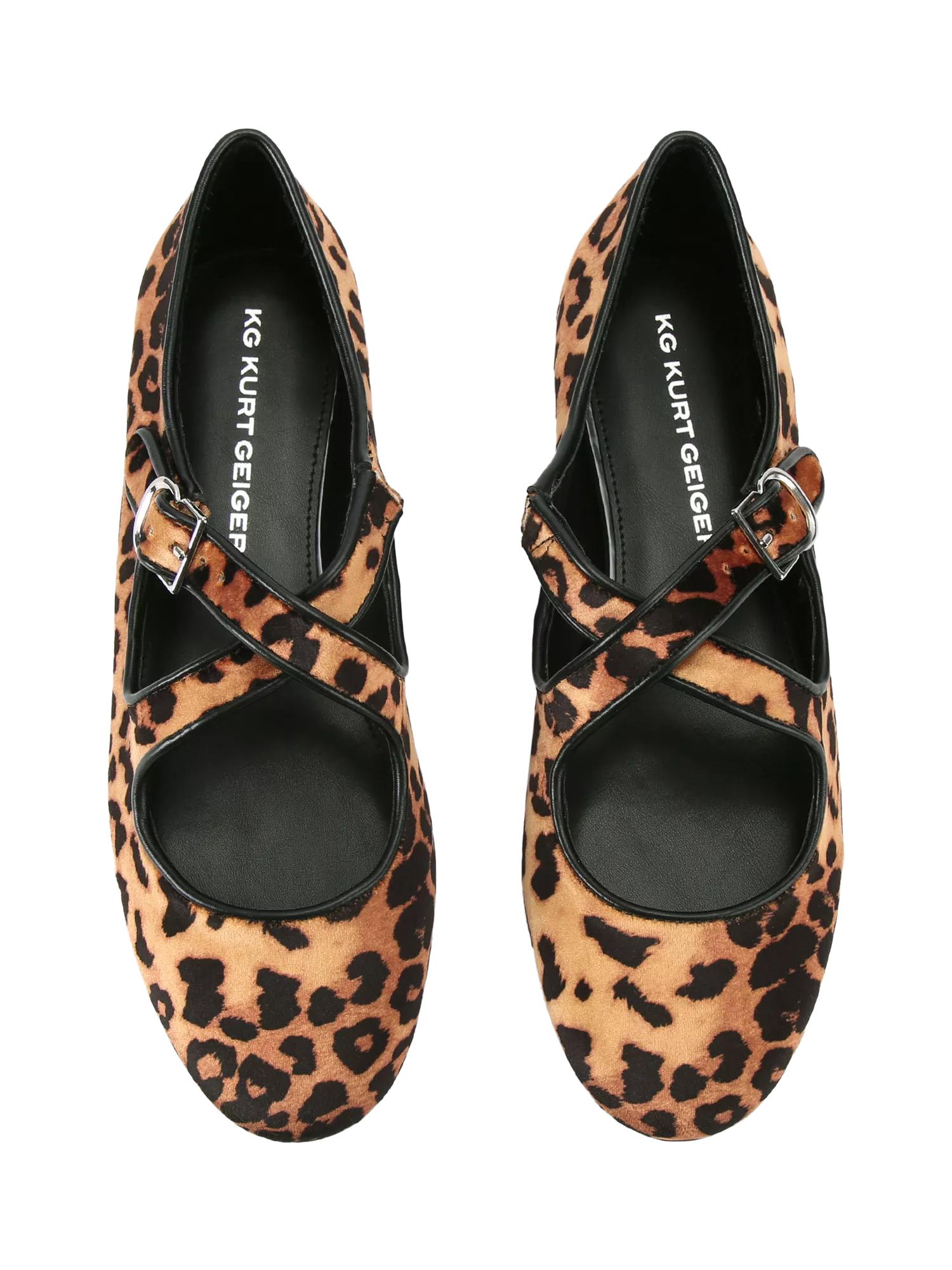 KG KURT GEIGER Natalia Leopard Print Ballet Shoes | endource