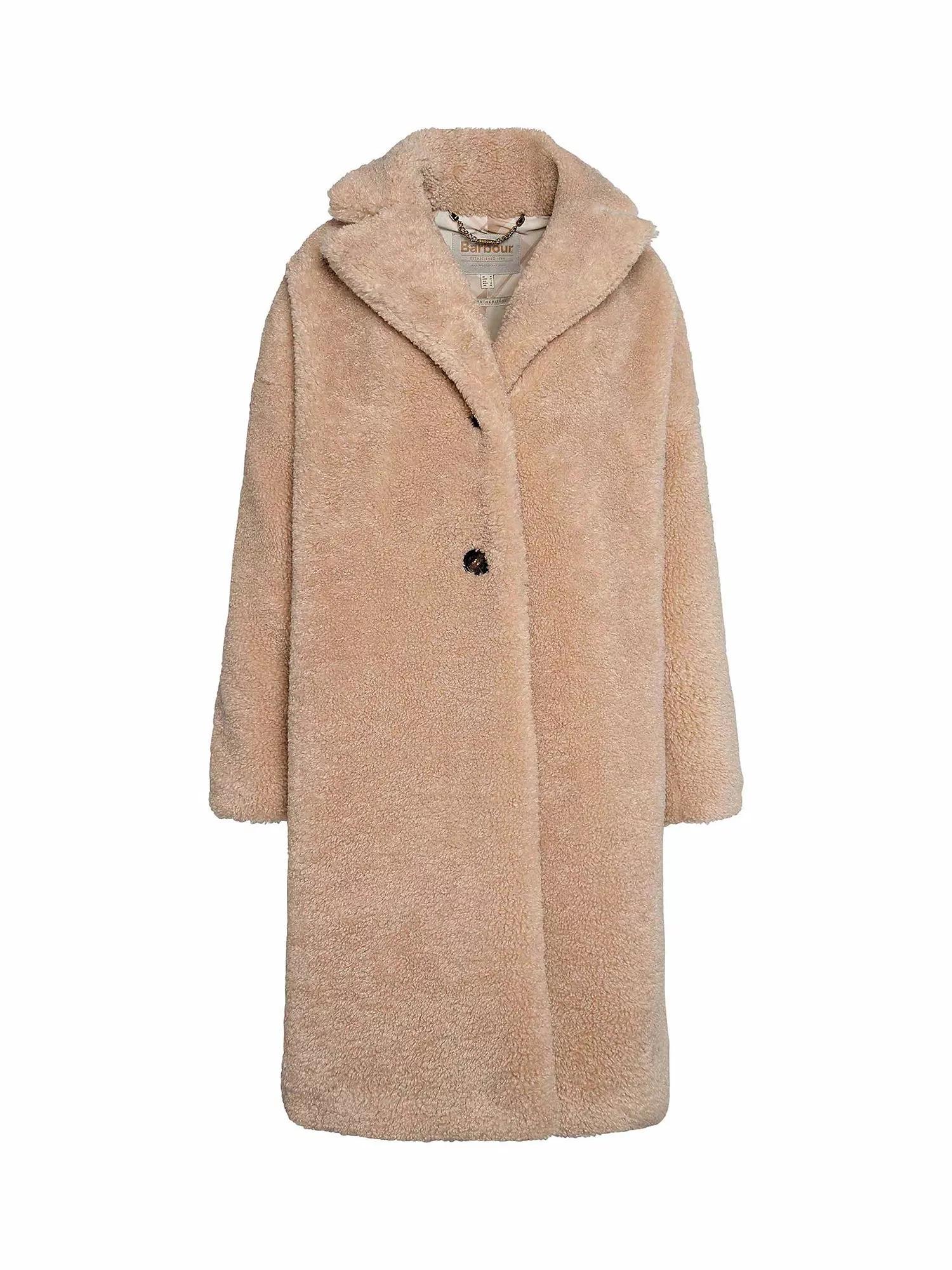 BARBOUR Ambani Teddy Coat in Beige/Winter White T | endource