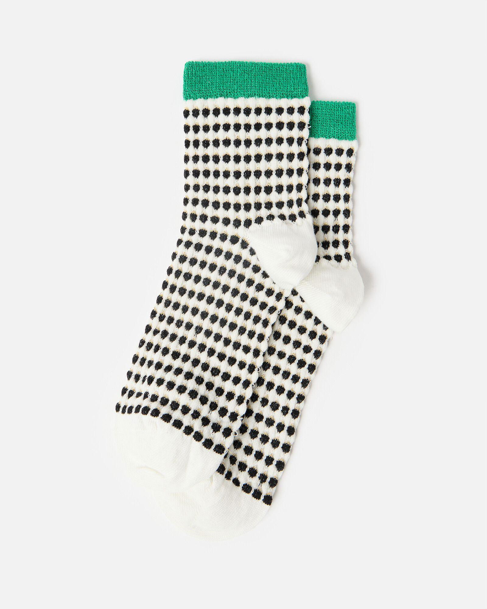 OLIVER BONAS Spotty Ankle Socks in Green/Multi | endource