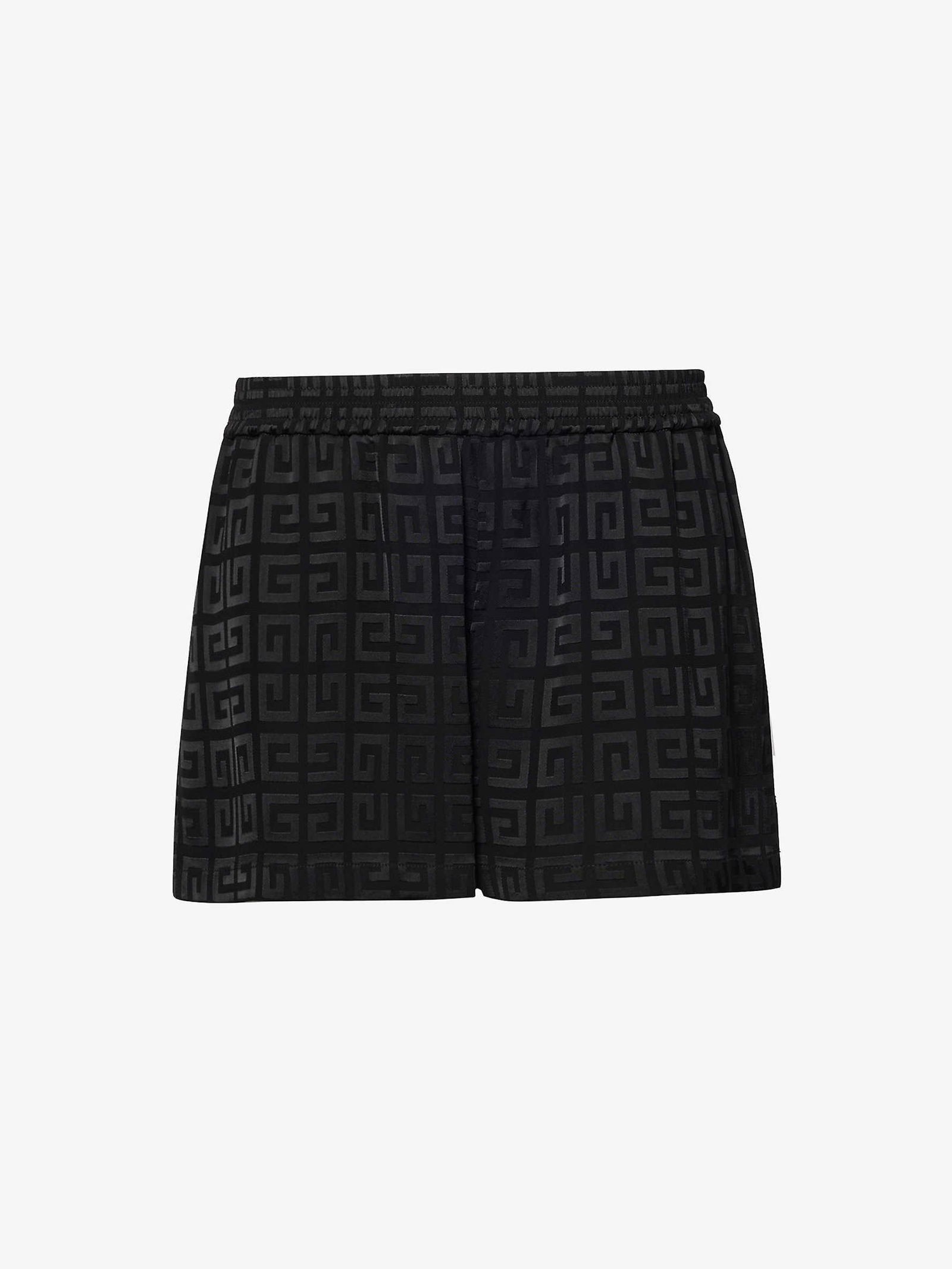 GIVENCHY Monogram-Jacquard High-Rise Shorts in BLACK | endource