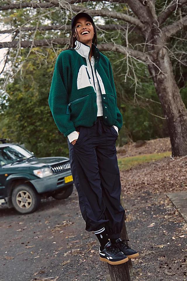 FREE PEOPLE FP Movement - Hit The Slopes Colorblock Jacket in Evergreen ...