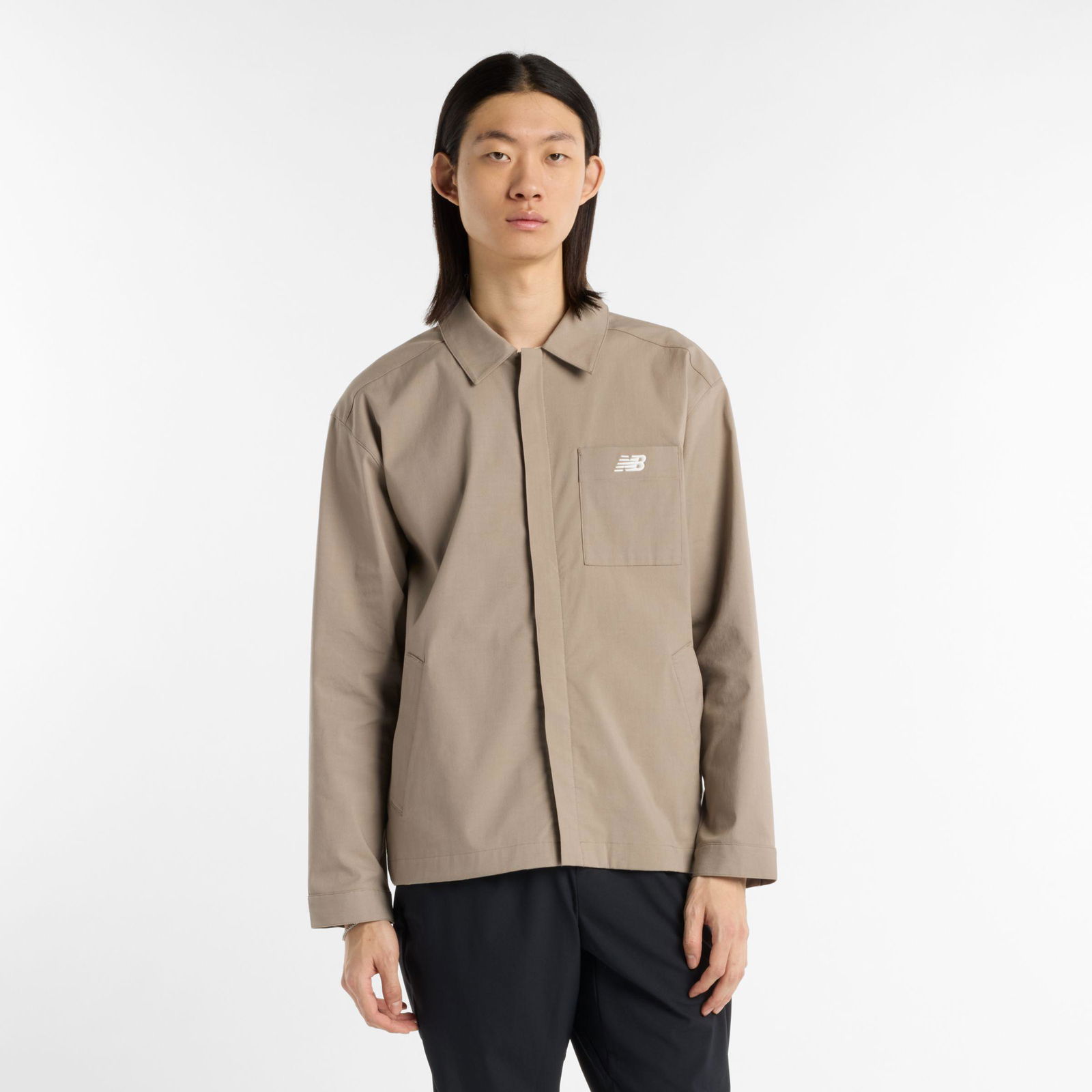 NEW BALANCE Coaches Twill Jacket in Brown | endource
