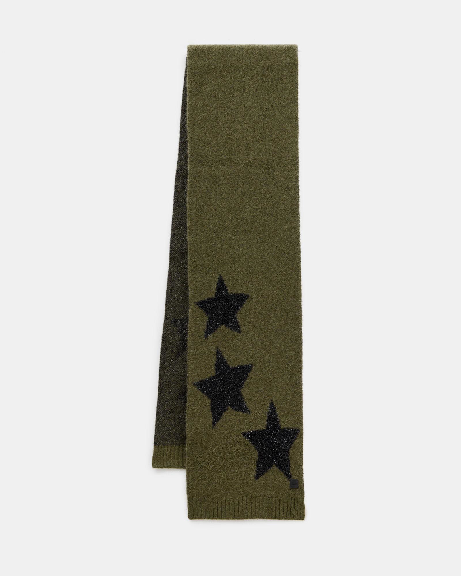ALLSAINTS Star Tinsel Metallic Scarf in Neo Green | endource