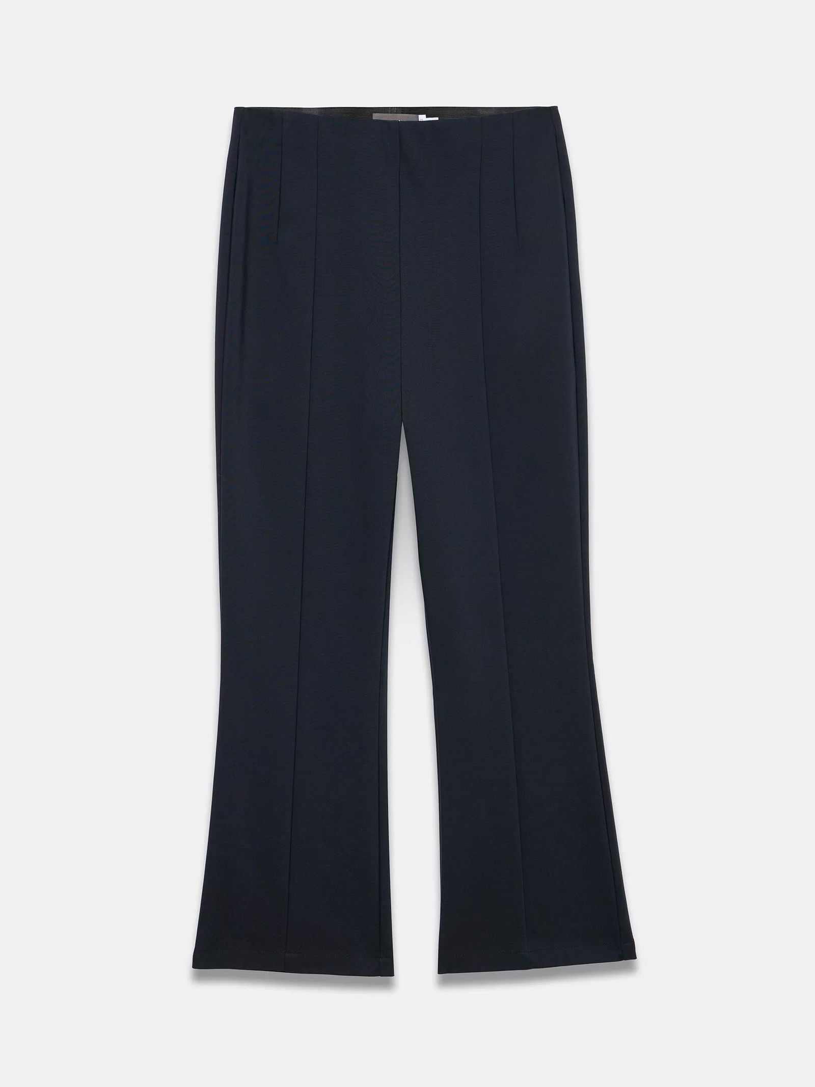 MINT VELVET Kick Flare Cropped Trousers in Navy | endource